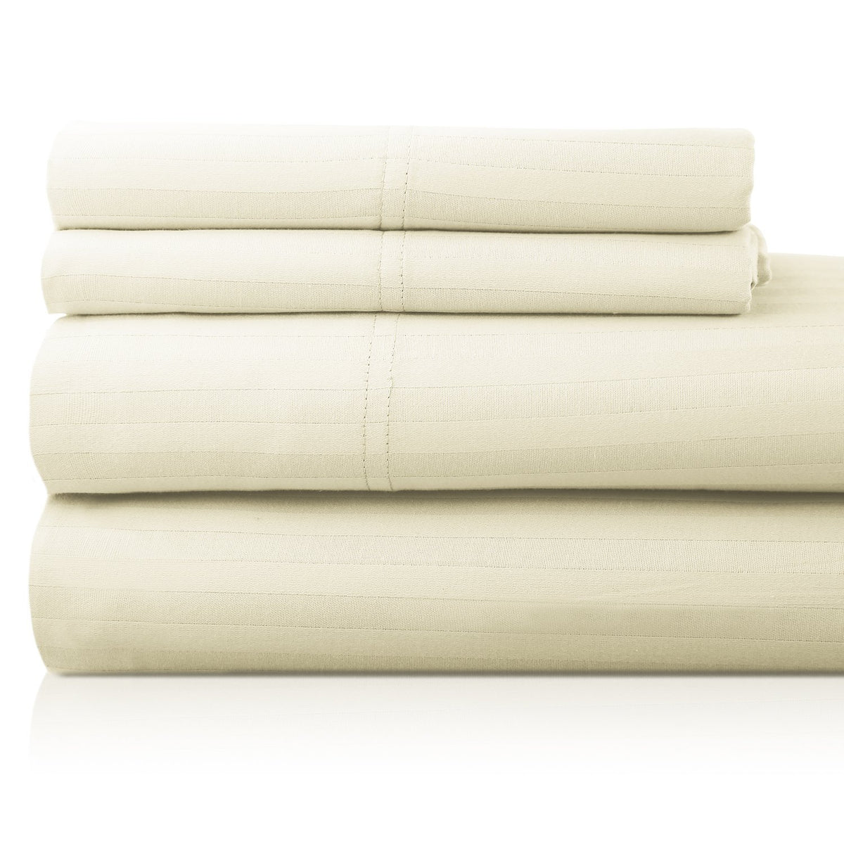 Valentino 1200 Thread Count Egyptian Cotton Sheet Set - Striped Patter
