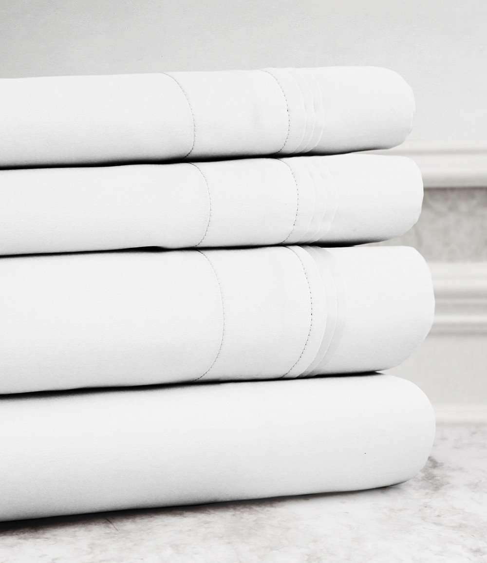 Valentino 1200 Thread Count Egyptian Cotton Sheet Set - Striped Patter